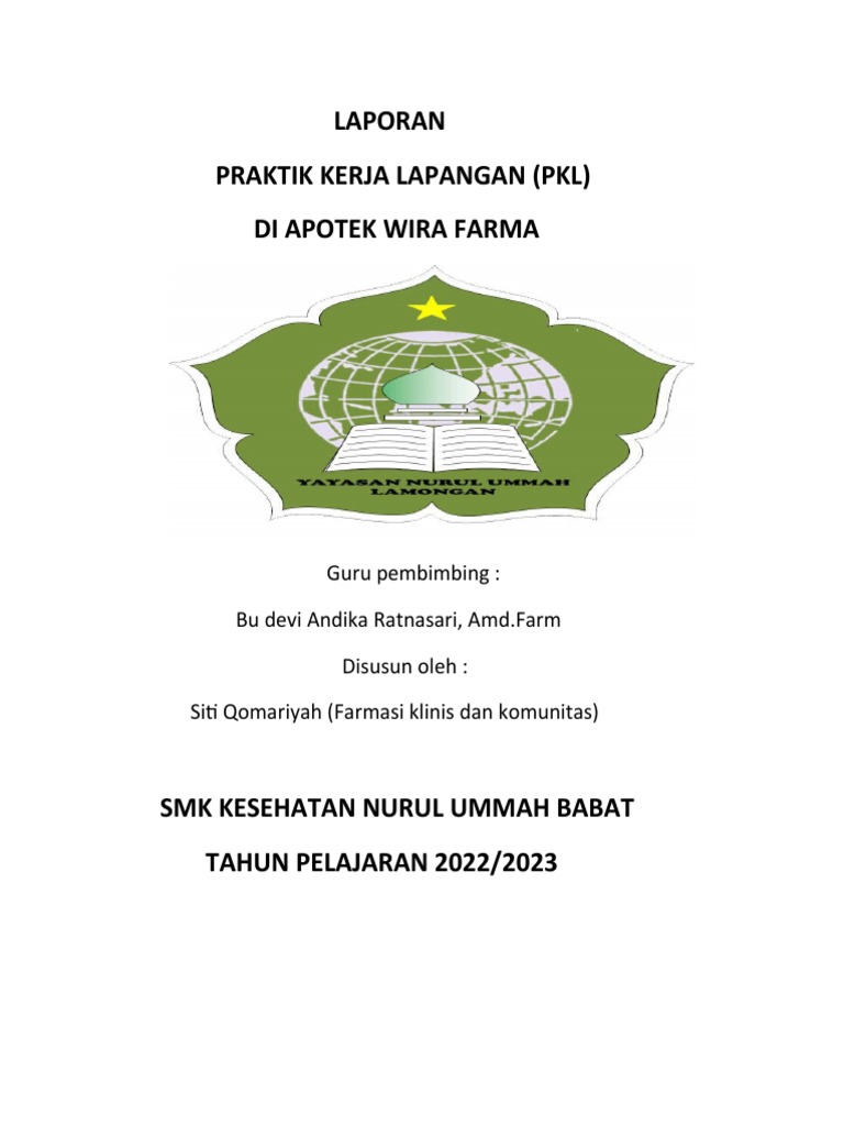 Laporan Pkl Apotek Wira Pdf
