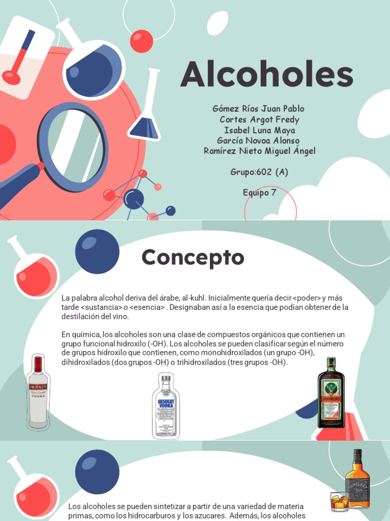 Alcoholes | PDF | Etanol | Metanol