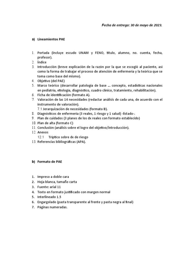 FORMATO PAE (1) | PDF