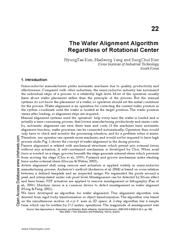 InTech-The_wafer_alignment_algorithm_regardless_of_rotational_center | PDF | Matrix (Mathematics ...
