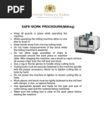 SOP - Milling Machine | PDF