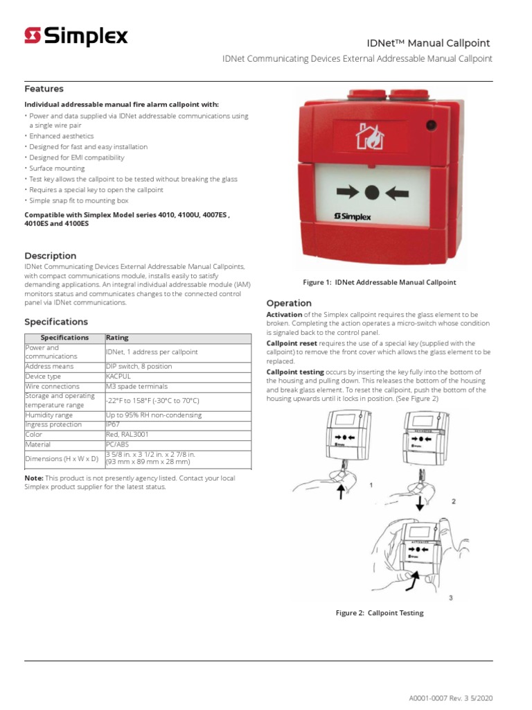 Features: Idnet Communicating Devices External Addressable Manual ...