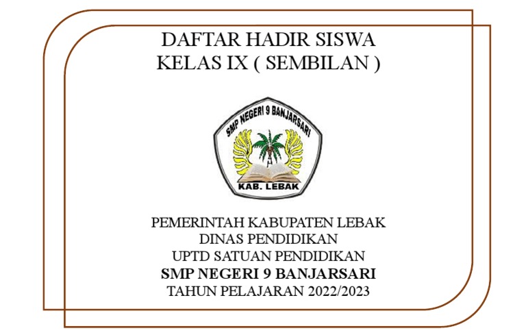 Cover Daftar Hadir Siswa | PDF