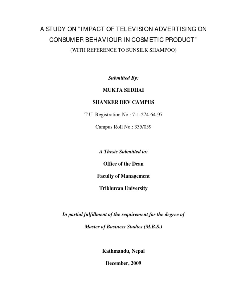 Thesis | PDF | Advertising | Mass Media