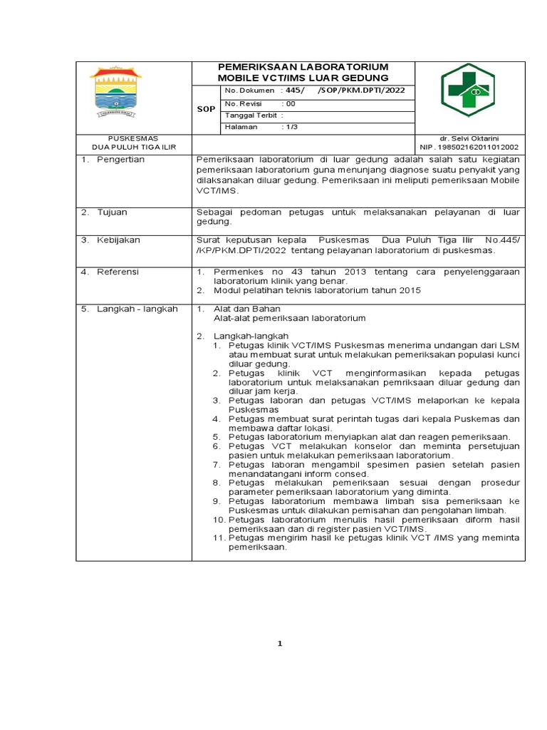 SOP MOBILE VCT DAN IMS | PDF
