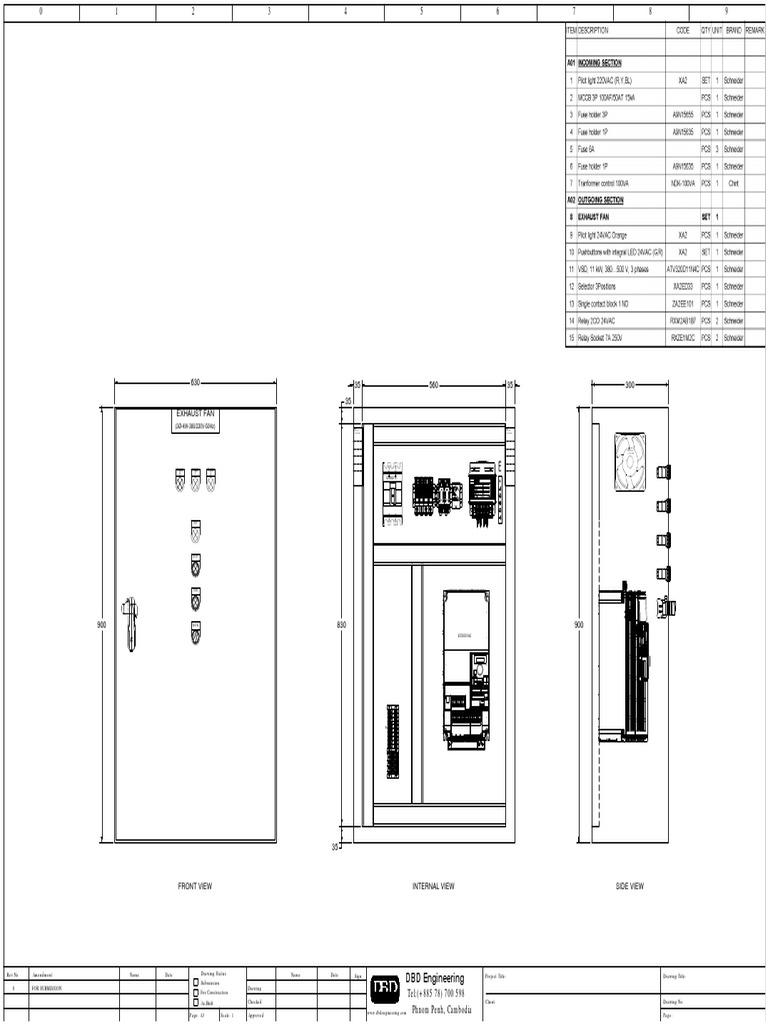 Engineering Exhaust Fan Diagram | PDF