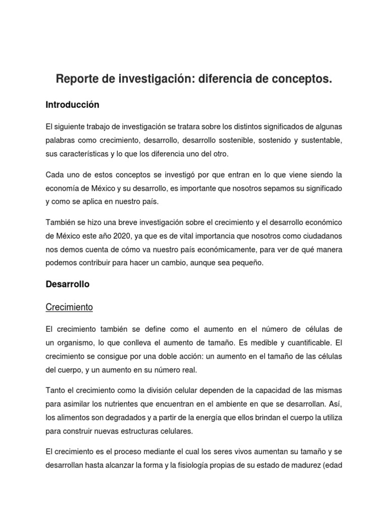 Reporte de Investigacion | PDF | Desarrollo sostenible | Sustentabilidad