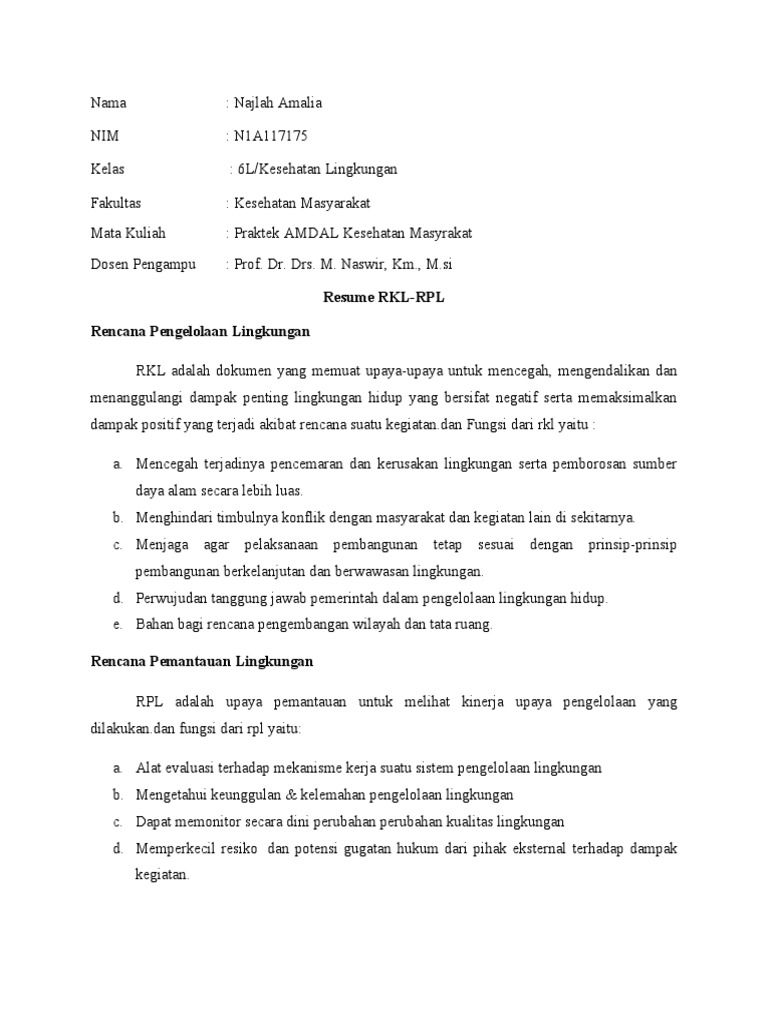 Resume RKL-RPL | PDF