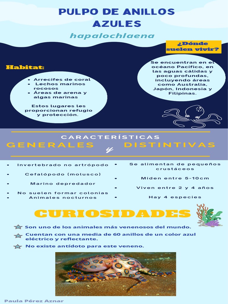 Características del Pulpo de Anillos Azules | PDF