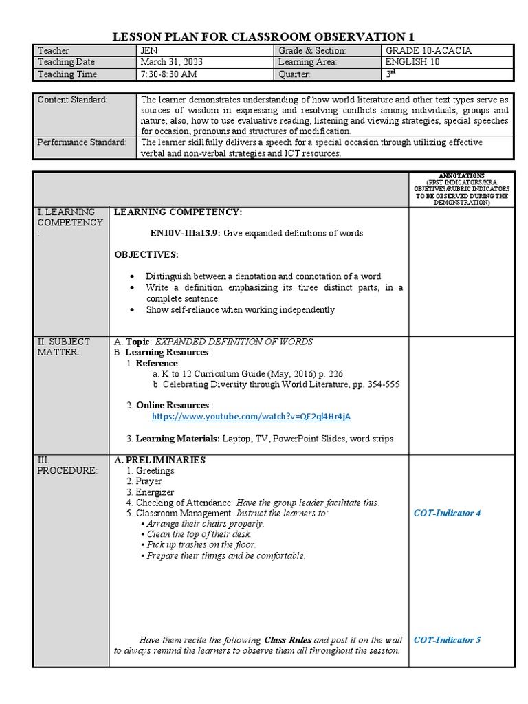 Co1 LP With Annotation | PDF | Learning | Creativity