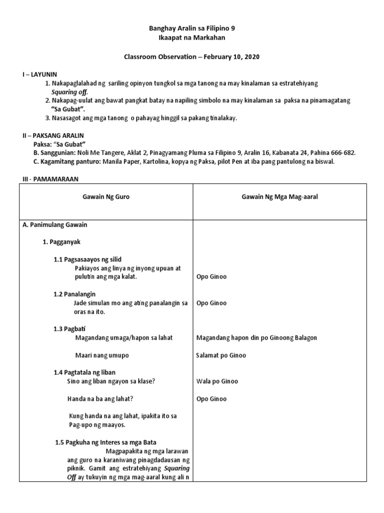 Lesson Plan | PDF