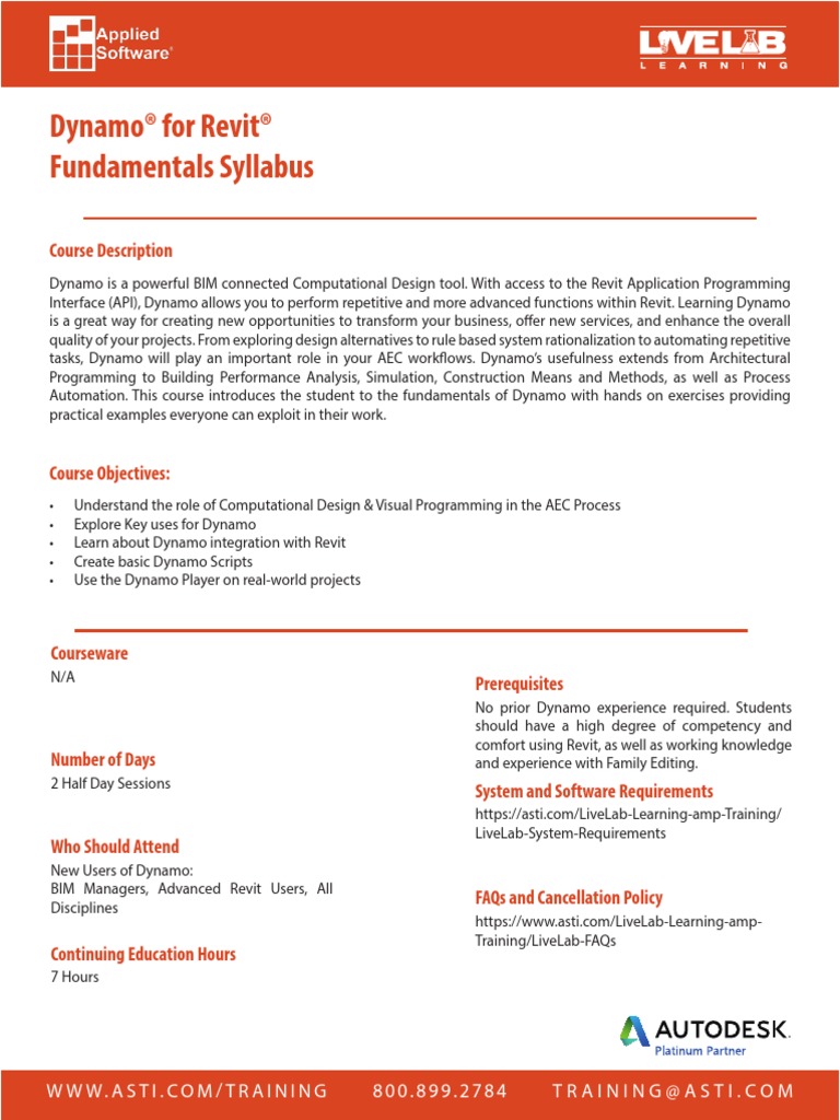 Dynamo for Revit Fundamentals | PDF | Autodesk Revit | Computer Programming