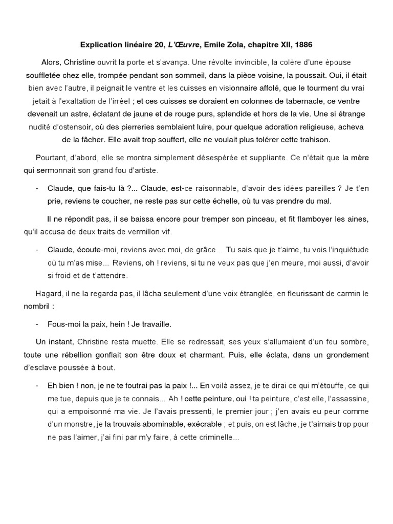 Texte 20 - Zola | PDF | Poésie | Classiques