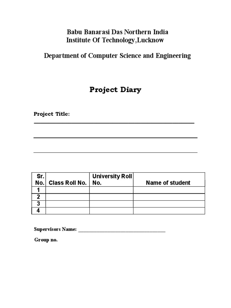 Project Diary | PDF