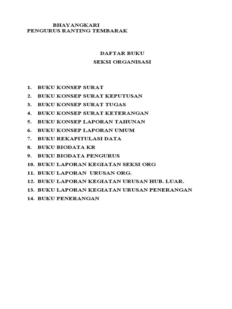 Daftar Seksi Bhy | PDF | Bisnis
