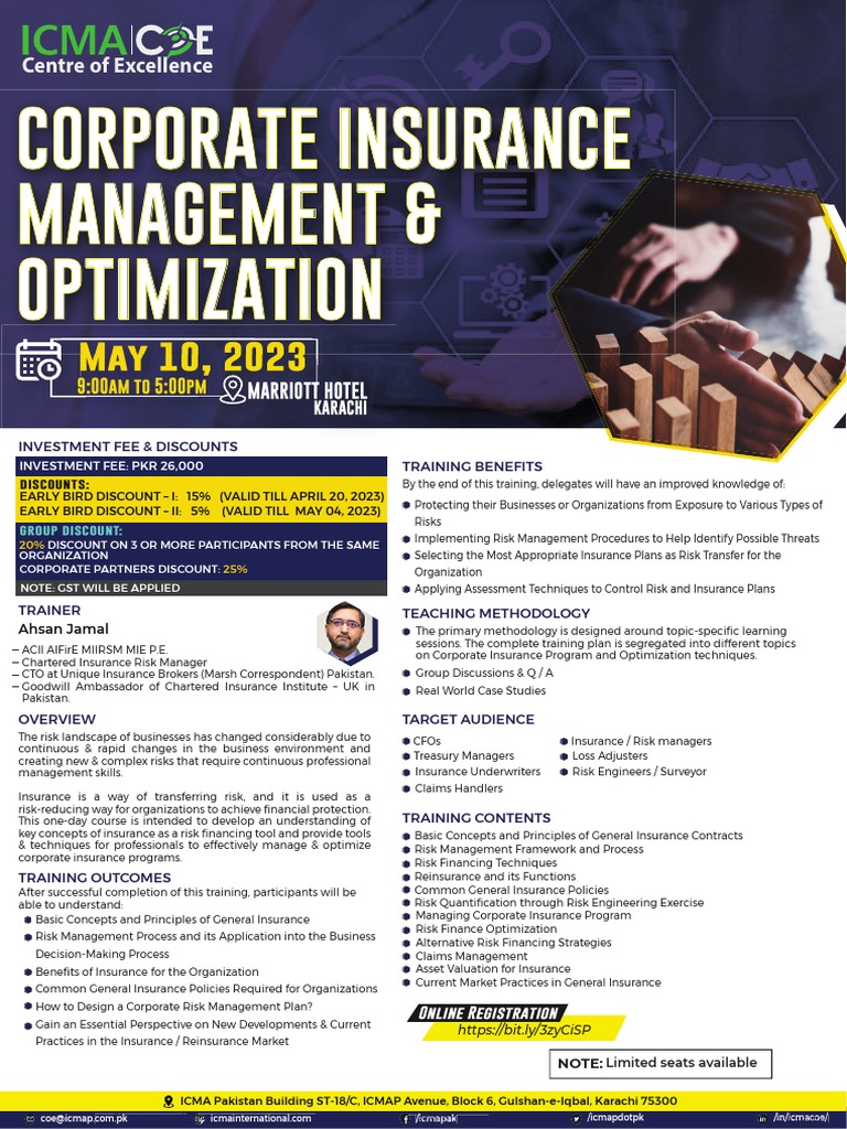 One Pager - Corporate Insurance Management & Optimization | PDF ...