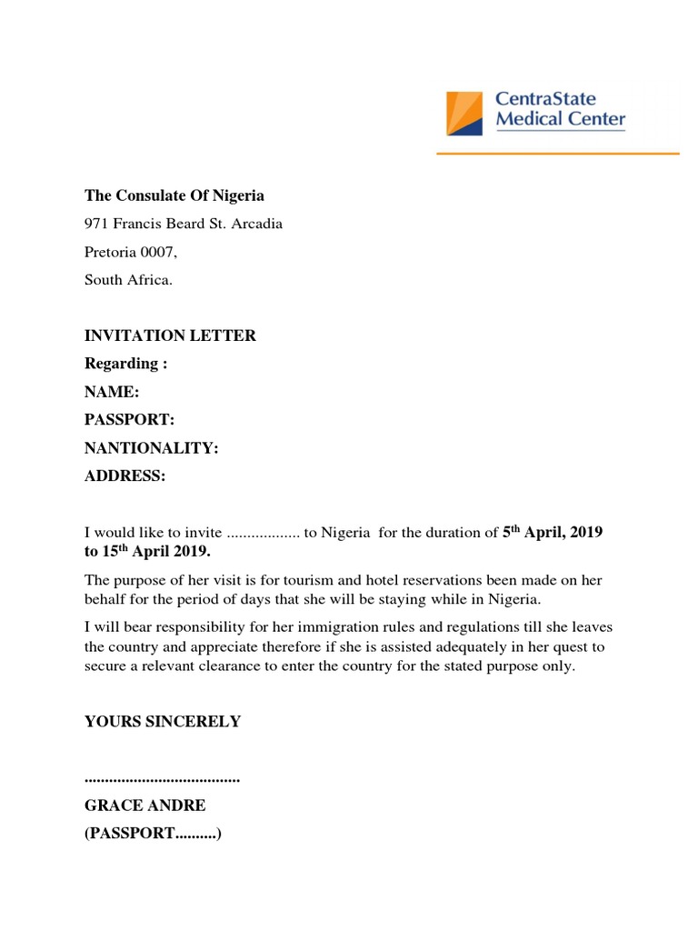 Peters Letter of Invitation | PDF
