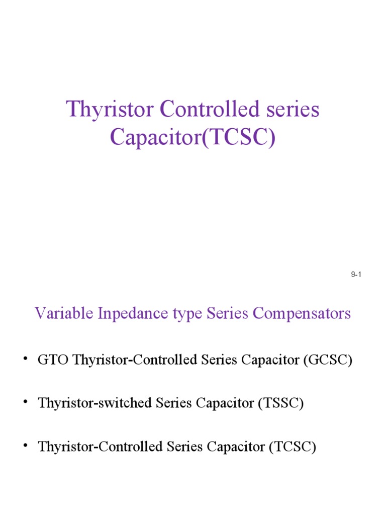 TCSC | PDF | Capacitor | Electrical Impedance