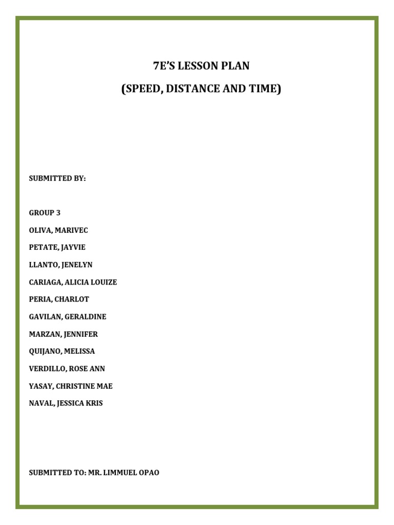 Speed Distance and Time | PDF | Speed | Distance