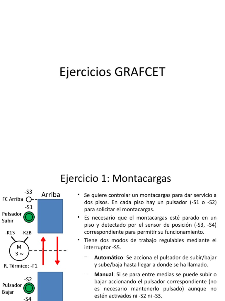 Enunciado Ejercicios GRAFCET - 2021 - 2022 | PDF