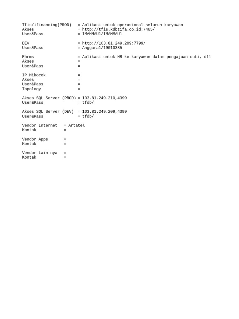 Note KDB Tifa 020123 | PDF