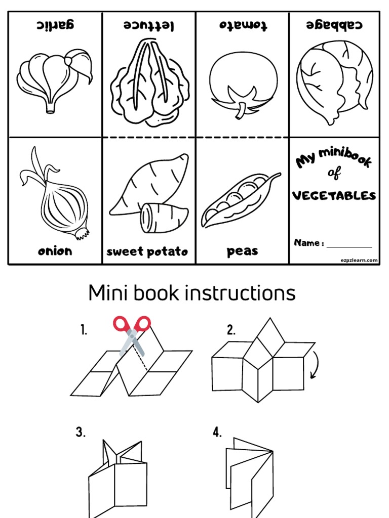 Vegetables22 Mini Coloring Book | PDF