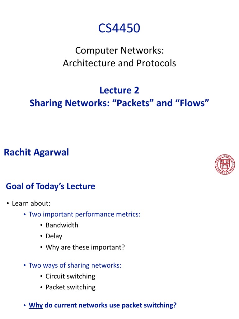 lecture02-circuits-packets | PDF | Computer Network | Network Switch