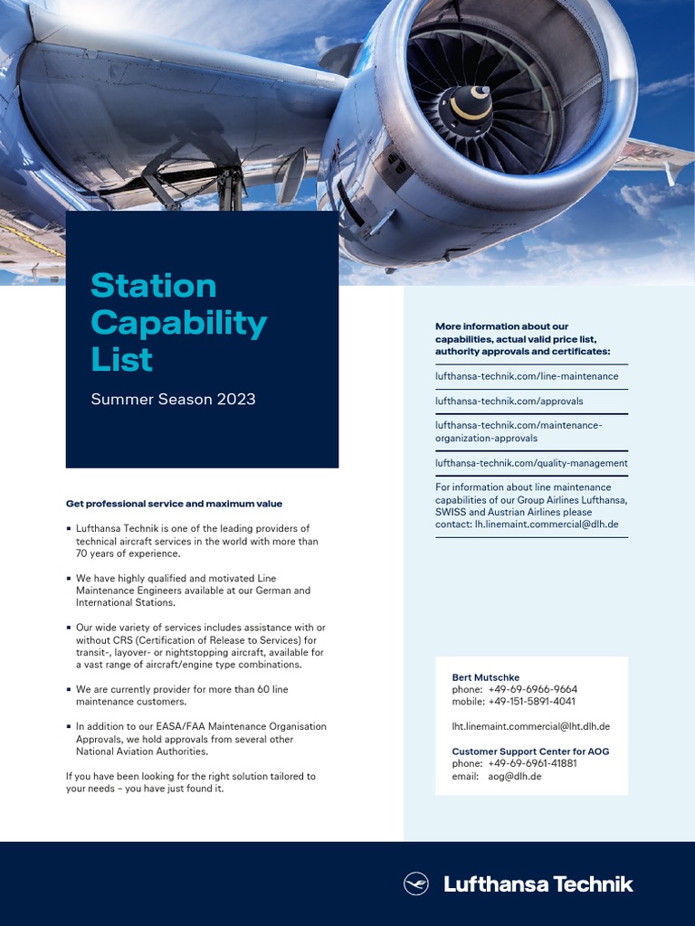 Station Capability List Summer Season 2023 | Download Free PDF ...