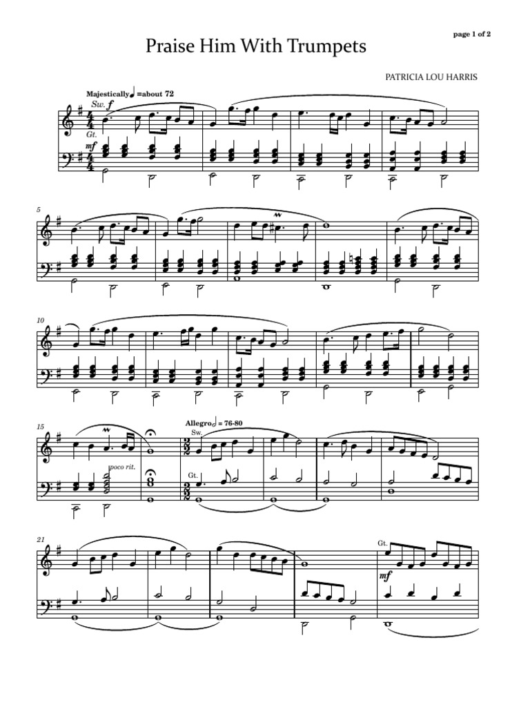 Praise Him with Trumpets Sheet Music | PDF