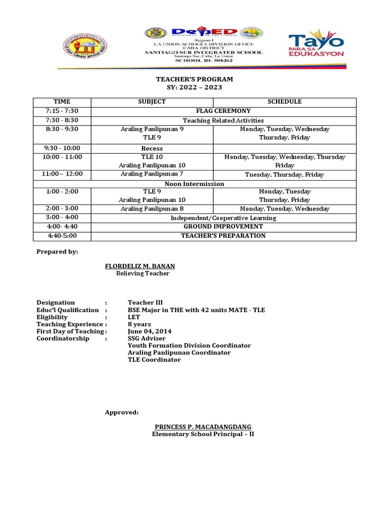 Teachers Program | PDF