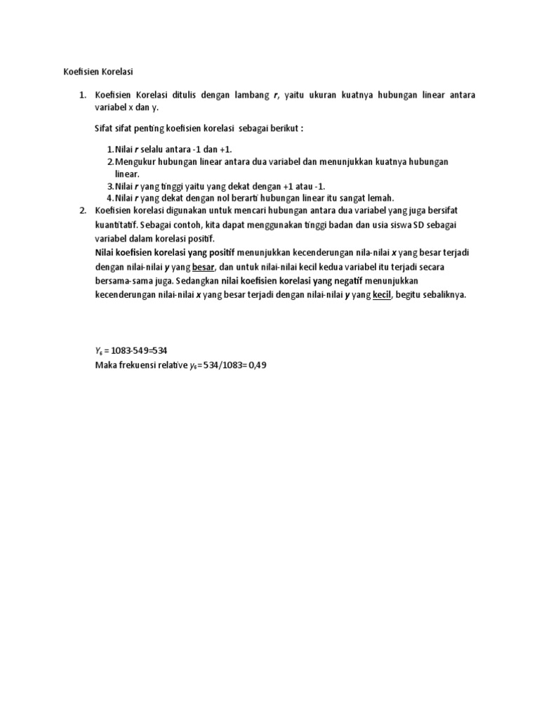 Koefisien Korelasi | PDF