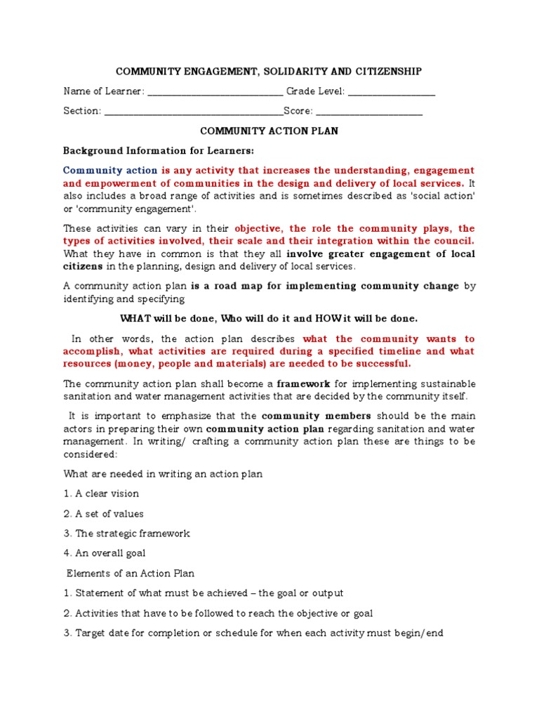 CESC Module 13 | PDF | Goal | Community