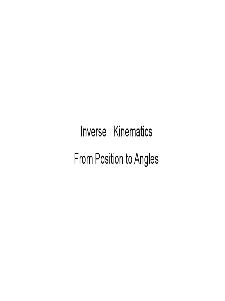 Inverse Kinematics | PDF | Equations | Mathematical Optimization