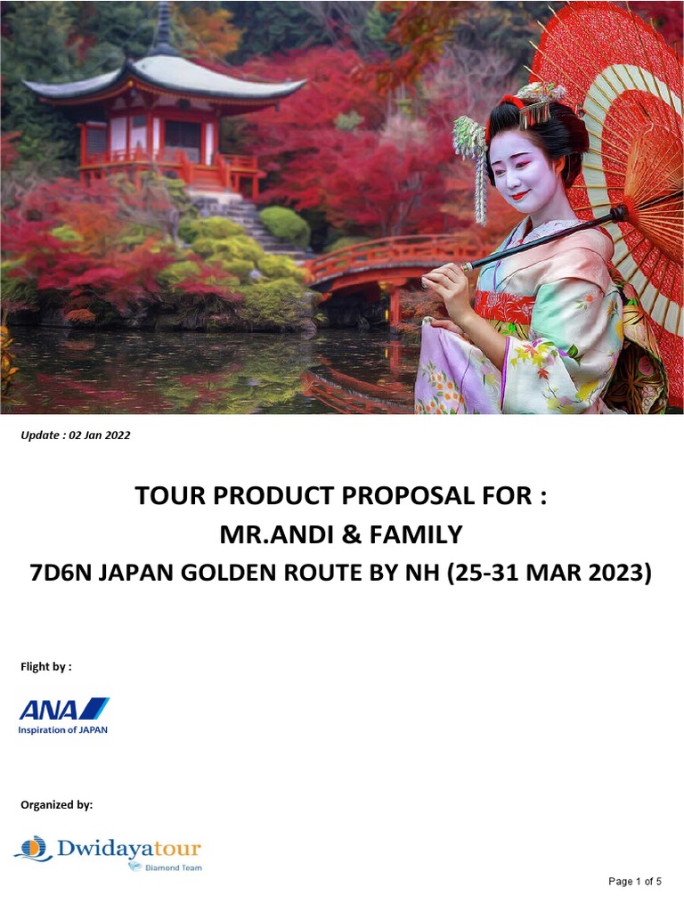 Proposal Japan Golden Route by NH | PDF