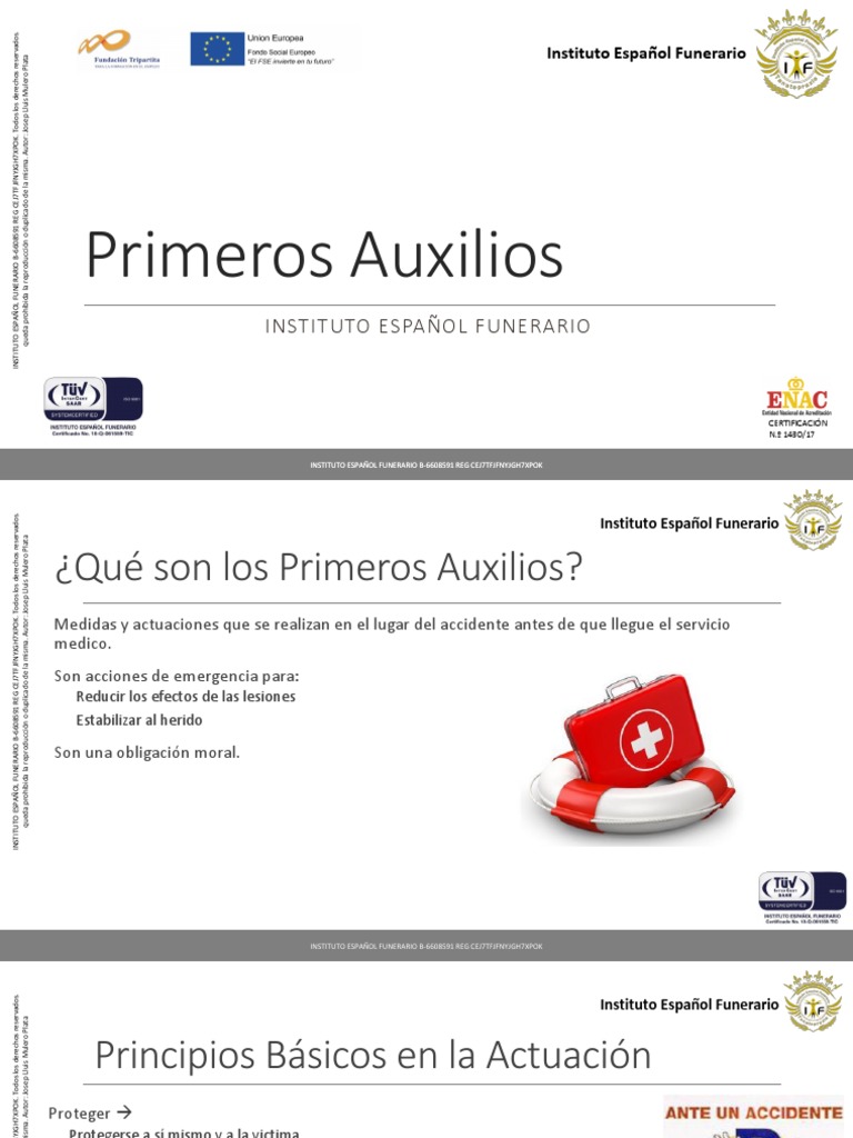 Primeros Auxilios | PDF | Reanimación cardiopulmonar | Paro cardíaco