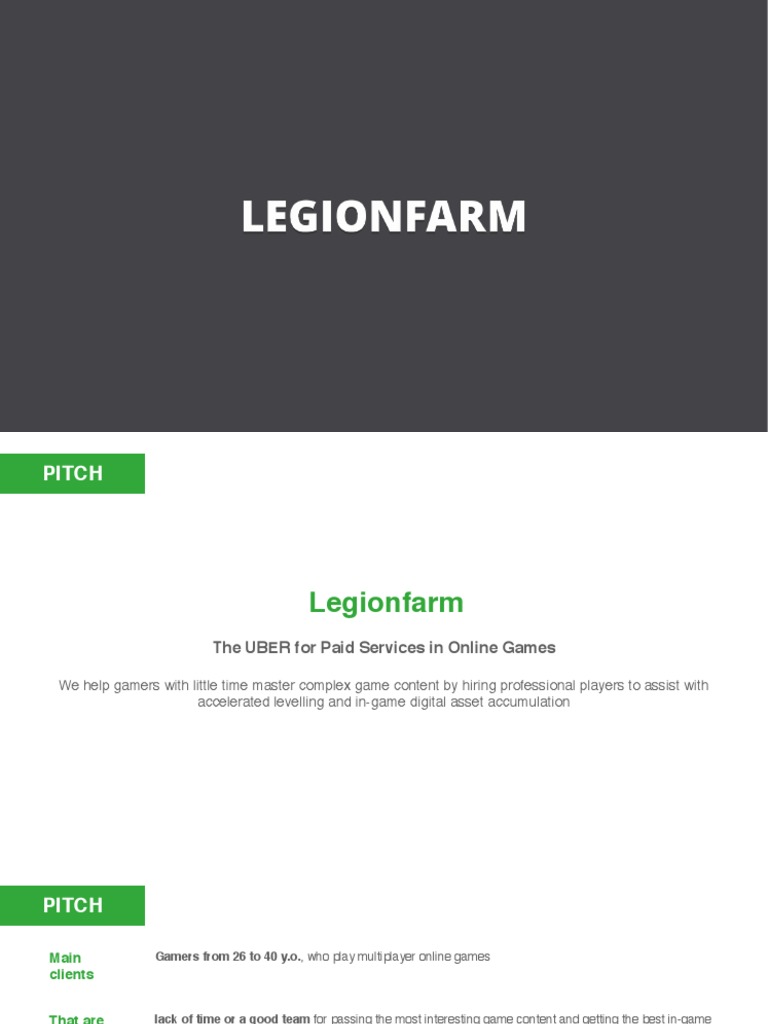 2190426 Legionfarm_pitch_deck (Upd April 2019) | PDF | Sales | Analytics