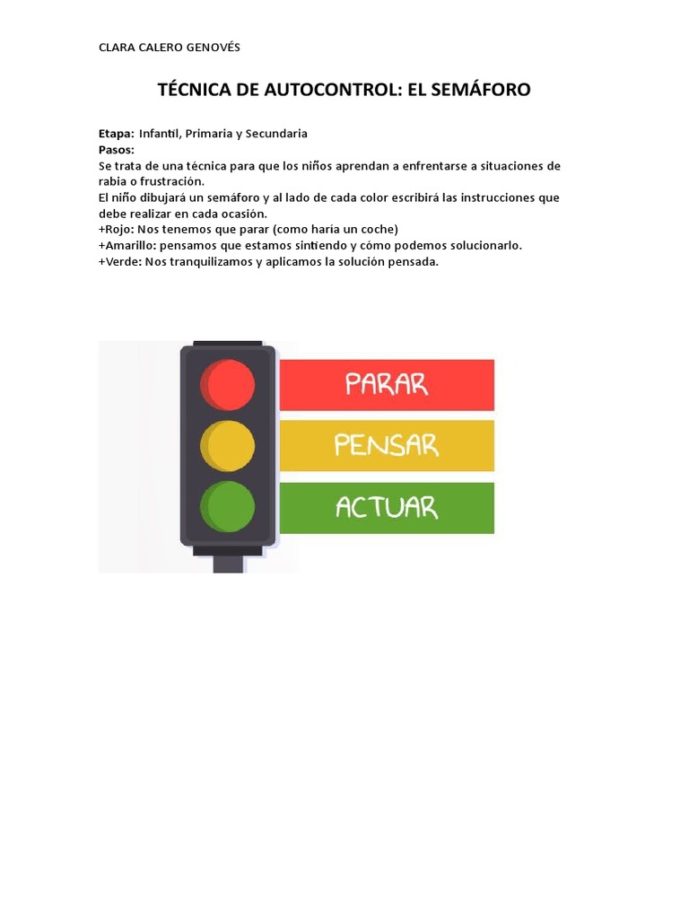 Técnica de Autocontrol | PDF