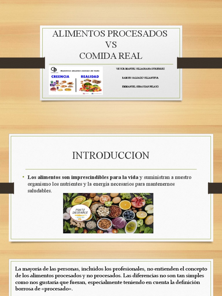 01 ALIMENTOS PROCESADOS | PDF | Alimentos | Vegetales