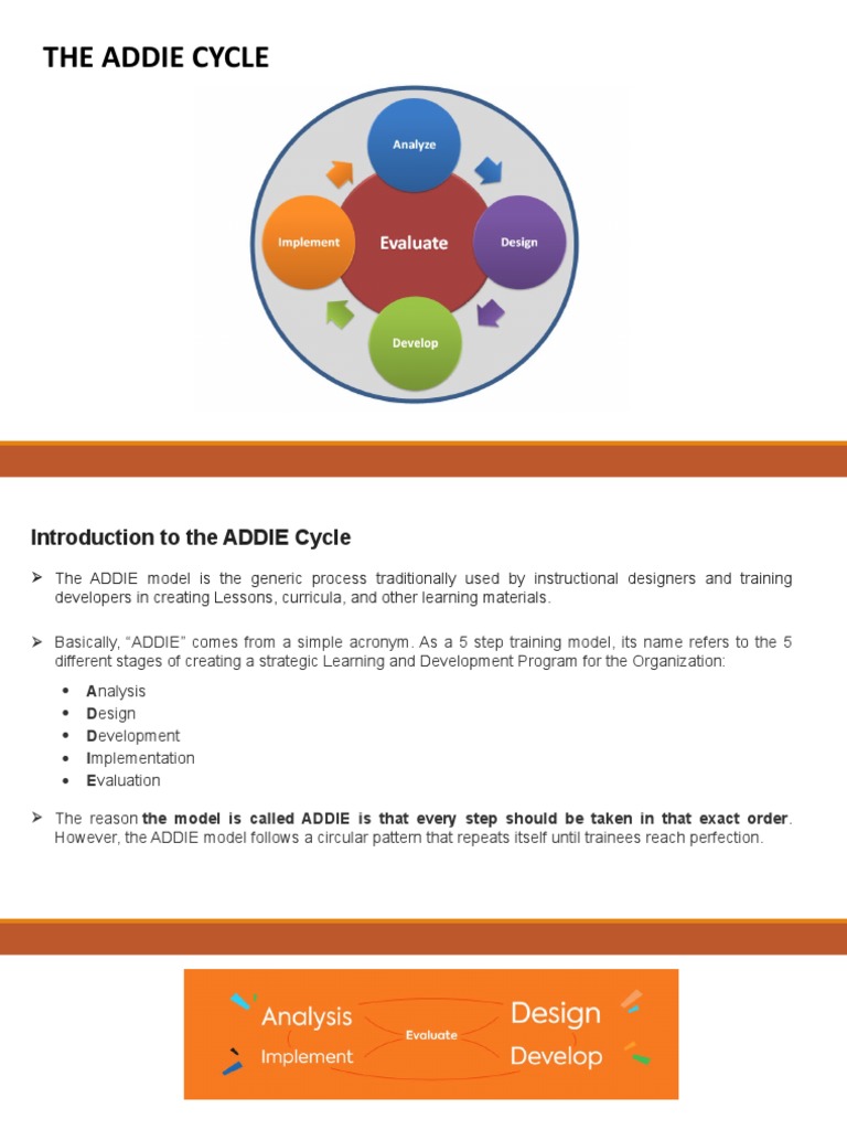 The Addie Cycle | PDF | Instructional Design | Performance Appraisal