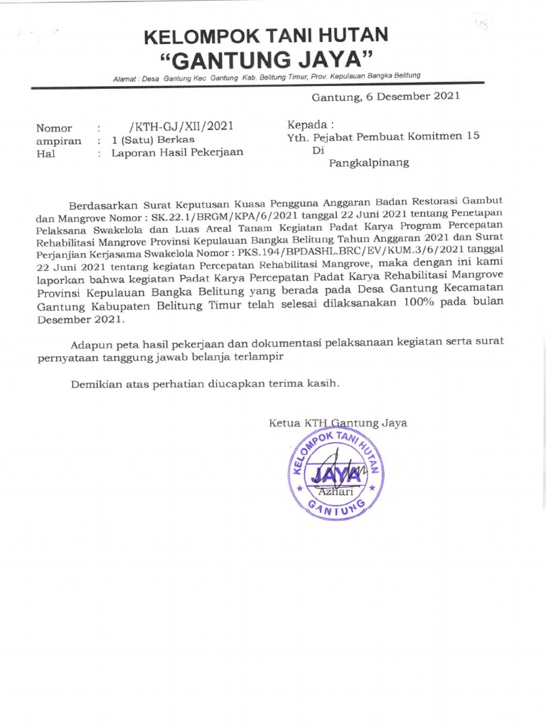 KTH Gantung Jaya | PDF