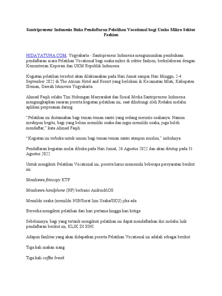 Rilis SANTRIPRENEUR | PDF