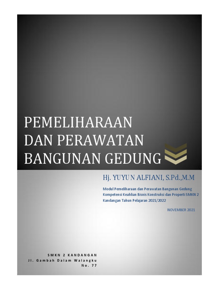 Modul Pemeliharaan Dan Perawatan Bangunan Gedung | PDF