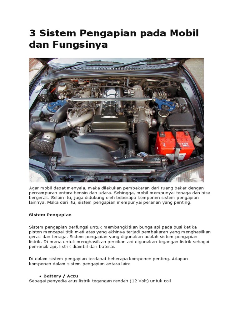 Fungsi dan Jenis Sistem Pengapian Mobil | PDF