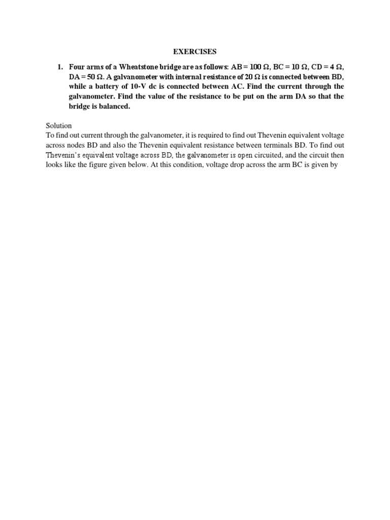 EXERCISE 6 + Solutions | PDF | Electrical Impedance | Series And Parallel Circuits