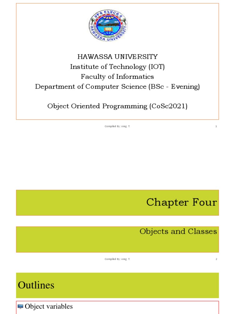 Chapter 4 Ev Oop Pdf Programming Constructor Object Oriented Programming