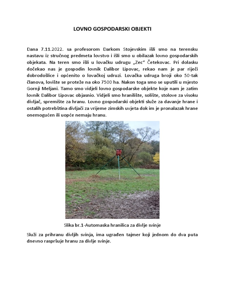 Lovno Gospodarski Objekti | PDF