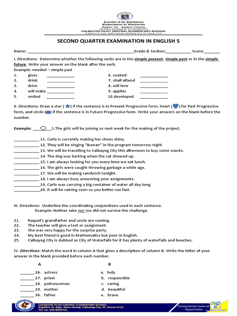 2nd Quarter Exam in English 5 | PDF