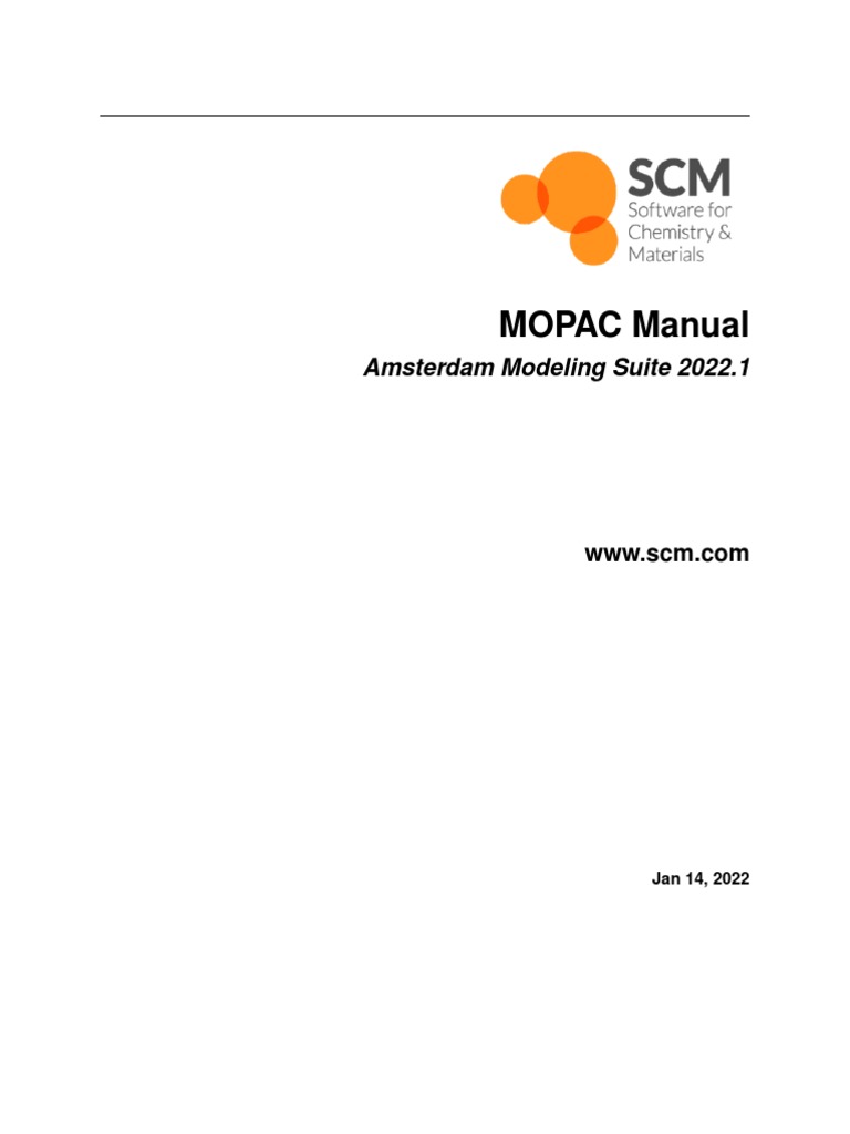 Mopac | PDF | Solvent | Molecular Orbital