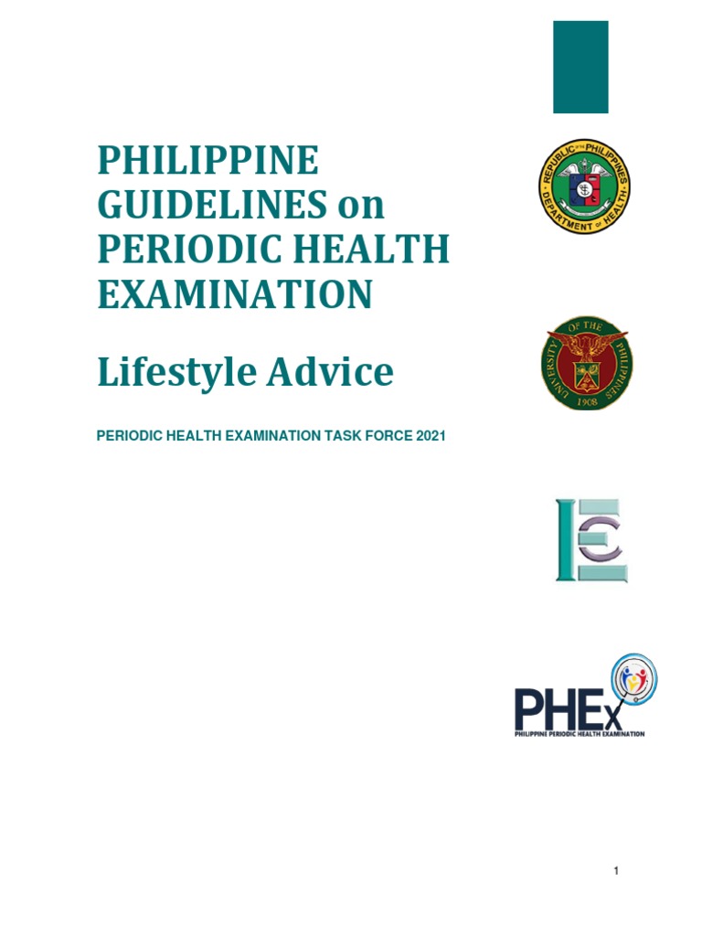 (CPG) Philippine Guidelines On Periodic Health Examination: Lifestyle ...