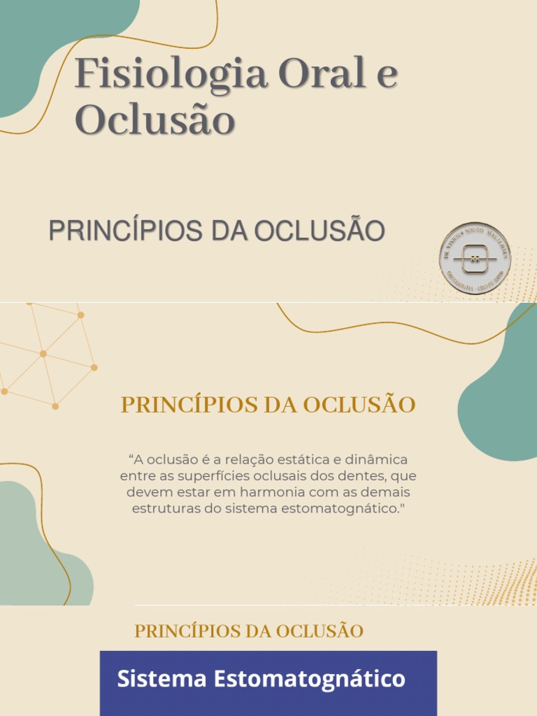 Princípios Da Oclusão 2 | PDF | Dente | Boca